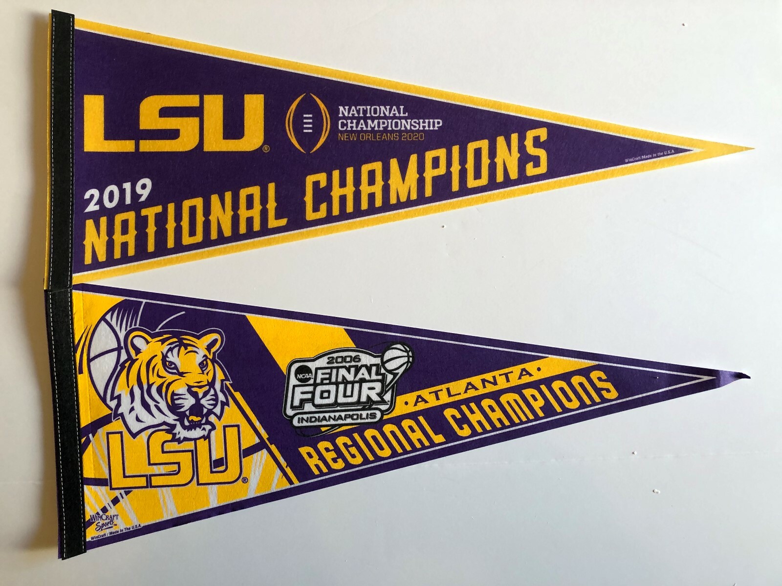 LSU TIGERS 2019 COLLEGE FOOTBALL NATIONAL CHAMPIONS VINTAGE PENNANT LOT ...