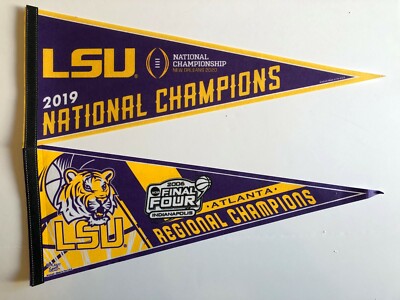 LSU TIGERS 2019 COLLEGE FOOTBALL NATIONAL CHAMPIONS VINTAGE PENNANT LOT ...