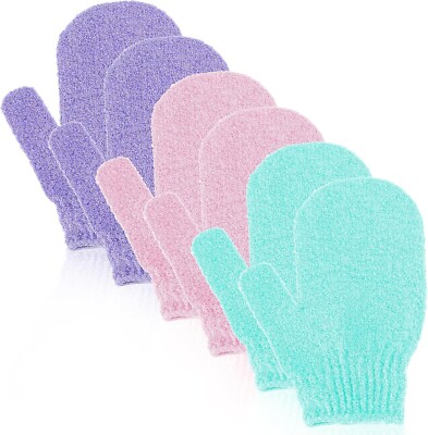 3 Pairs Exfoliating Gloves Korean Exfoliating Mitt Double Sided Skin ...