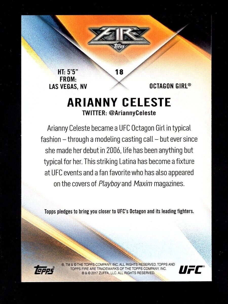 WOW! 2017 TOPPS UFC #18 Octagon Ring Girl ARIANNY CELESTE | eBay