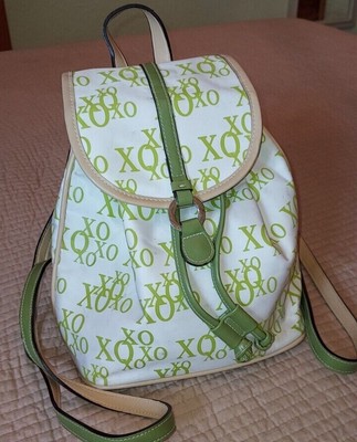 XOXO hobo backpack Purse 10" White w/ Olive Trim & Lining | eBay