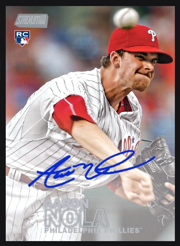 Topps Bunt Digital Stadium Club 16 AARON NOLA Signature SR Rookie Card ...