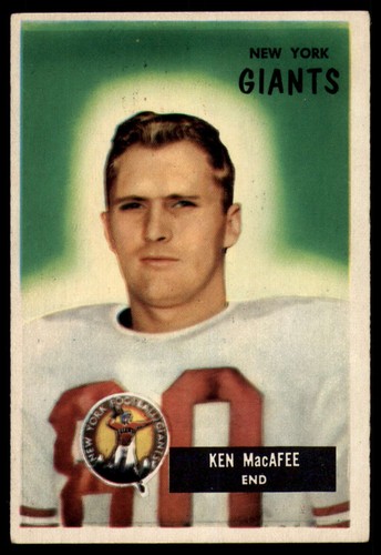1955 Bowman #60 Ken MacAfee Excellent+ RC Rookie NY Giants ID:180338 | eBay