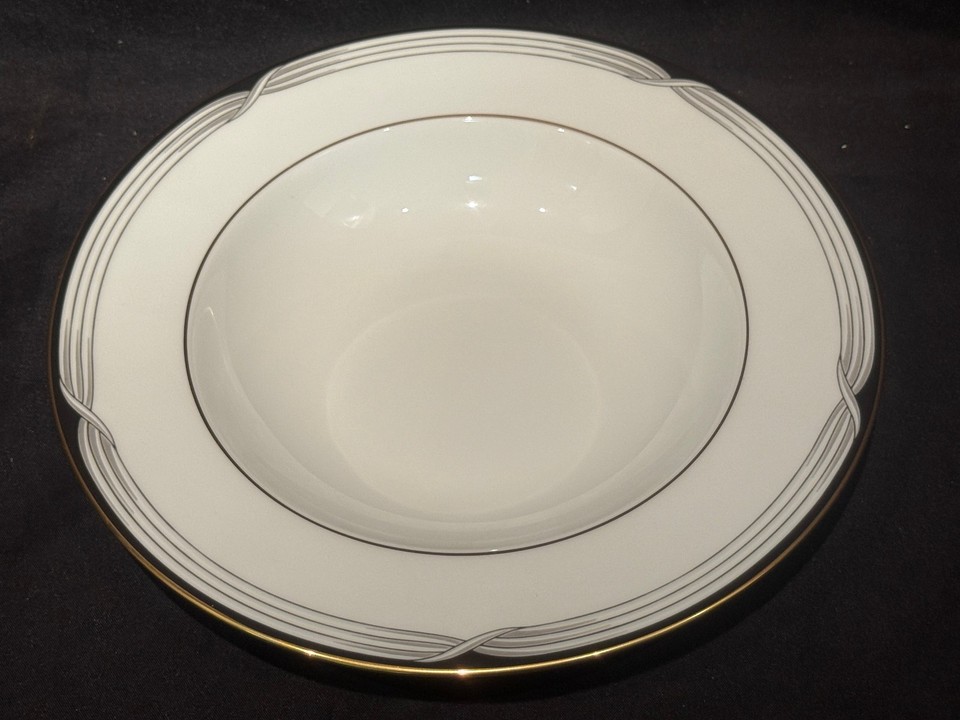 Set of 4 8 12 Lenox ERICA 8-3/8" Rimmed Soup Bowls Bone China Debut ...
