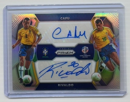 2024 Prizm Copa America Cafu Rivaldo Silver Prizm Autograph Auto #07/99 ...