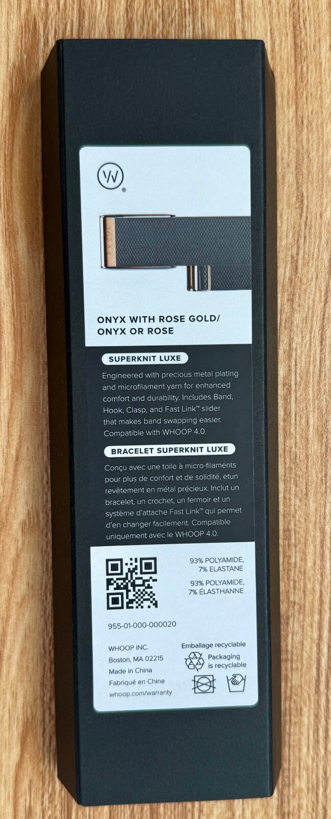 Whoop Band SuperKnit LUXE - Onyx with Rose Gold - NEW Sealed | eBay