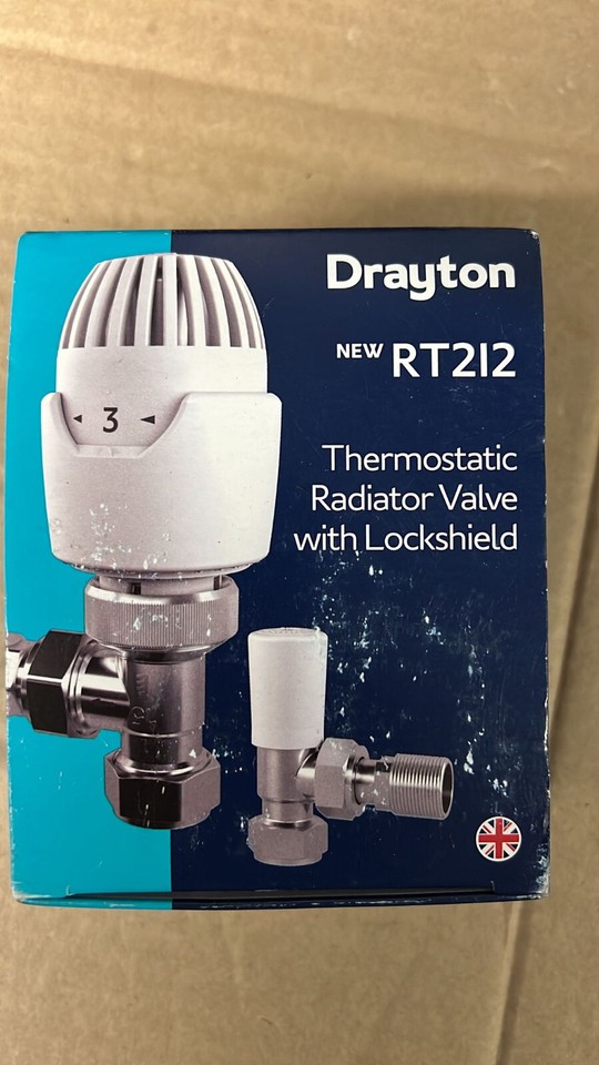 Drayton RT212 Thermostatic Radiator Valve with 15mm Angle + Matching ...