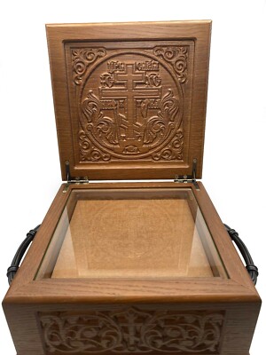 Reliquary Box Orthodox Christian Carved Wooden Handcarved 8.26" 1-5 ...