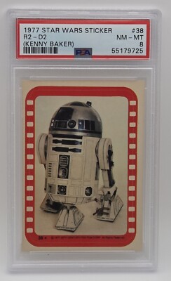 1977 Star Wars Sticker #38 R2-D2 (Kenny Baker) PSA NM-MT 8 | eBay