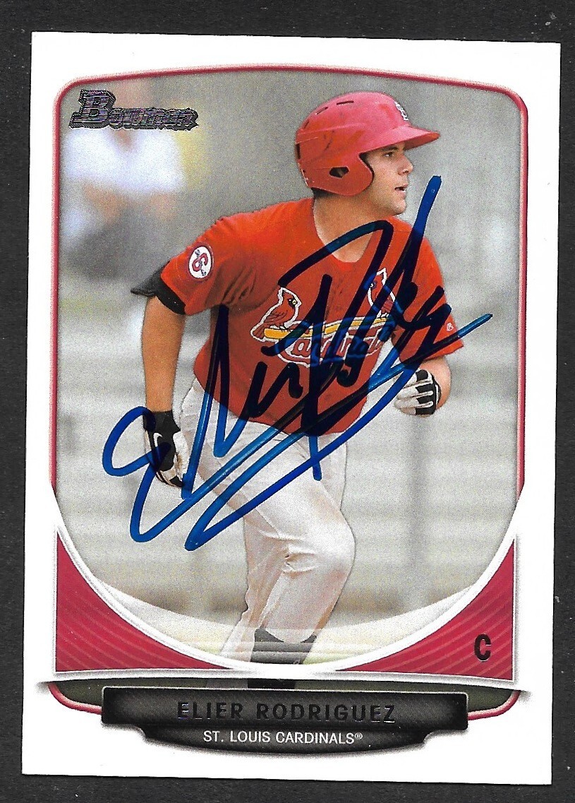 2013 BOWMAN BDPP 83 Elier Rodriguez ST LOUIS CARDINALS SIGNED AUTOGRAPH ...