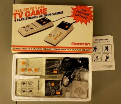 Tele-Sports Mini TV Game Radofin Vintage 4 Electronic Action Games ...