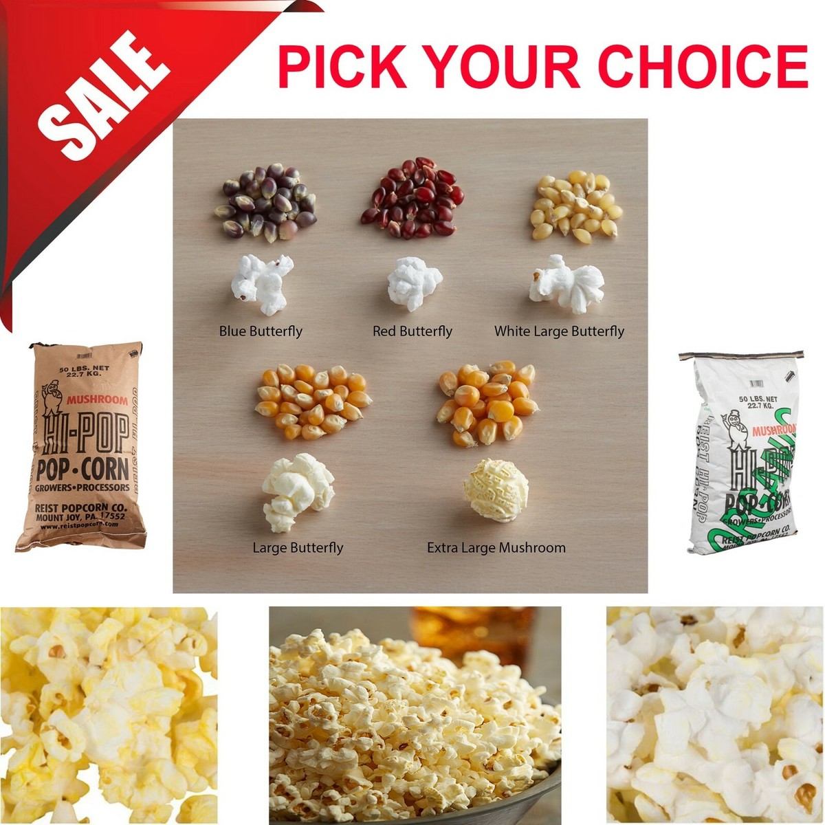 Popped Popcorn Kernels