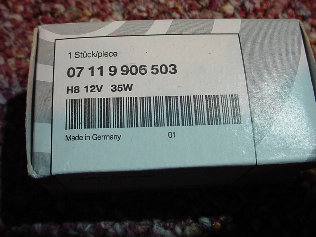 BMW 3-SERIES HEADLIGHT BULB 07119906503 H8 12V 35W HEAD LIGHT LENS | eBay