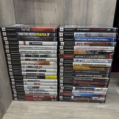 PlayStation 2 PS2 Mega Lot 40 Games Sports Racing Cabela’s DDR Bundle 🎮 ...
