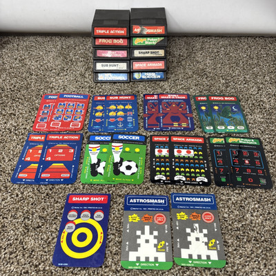 Intellivision Video Game Cartridges Lot Of 10 Games With Overlays ...