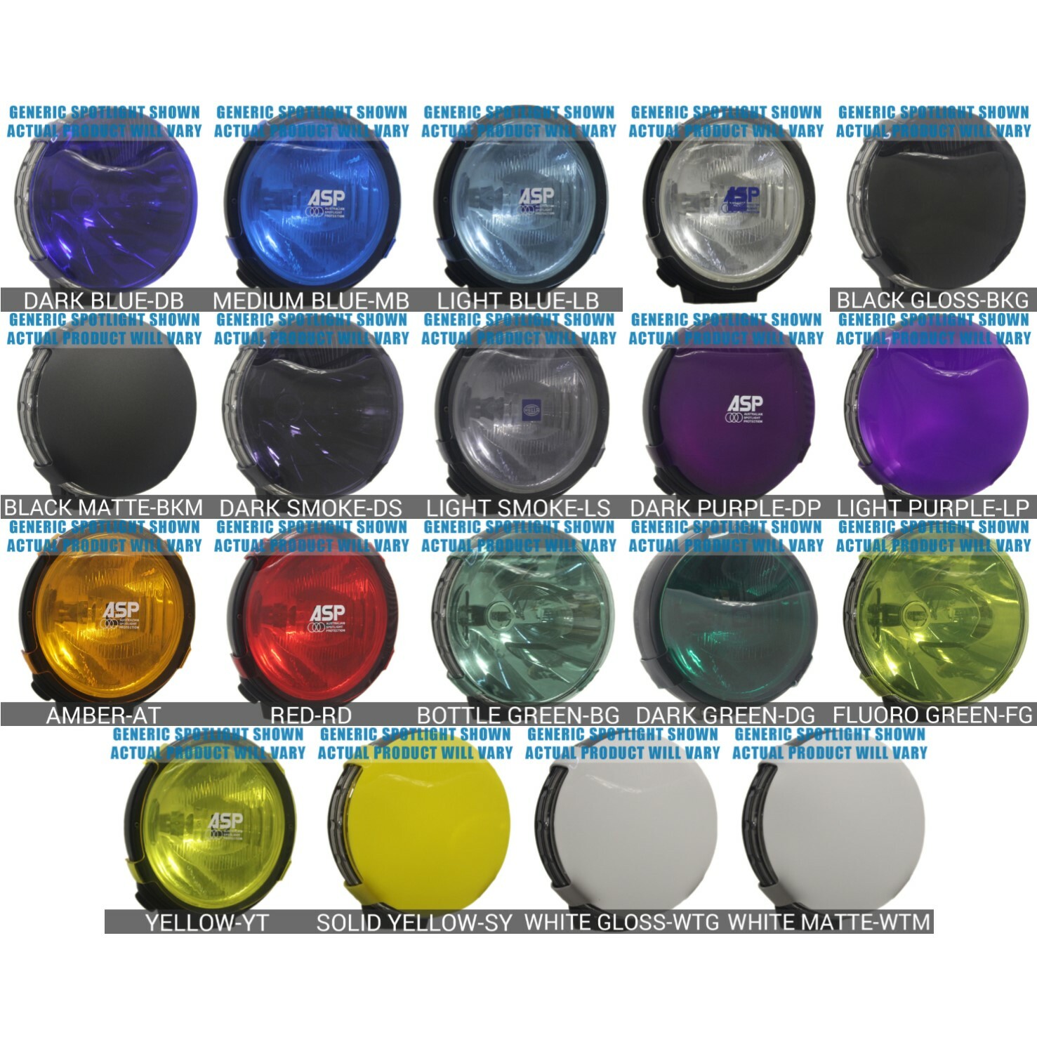 CUSTOM SPOT LIGHT COVERS FOR HELLA FF TWIN BEAM SERIES 19 COLOURS MADE ...