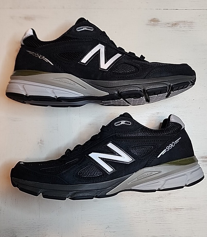 Size 9 - New Balance 990v4 Black Silver | eBay