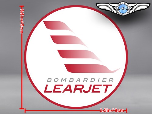 BOMBARDIER LEARJET LOGO ROUND DECAL / STICKER | eBay