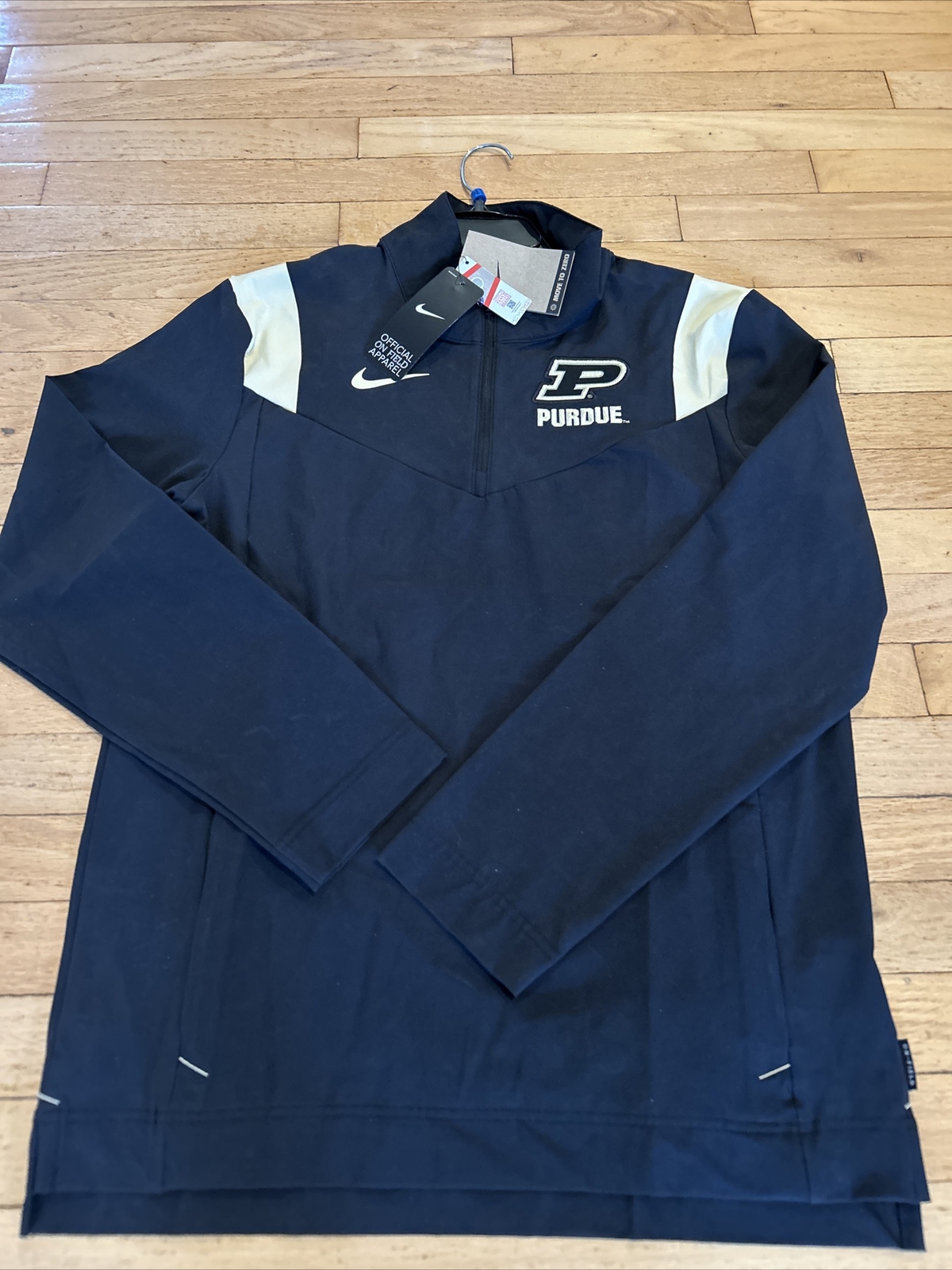 Nike PURDUE BOILERMAKERS 1/4 ZIP JACKET DN6198-010 DRI-FIT Sz S NWT ...
