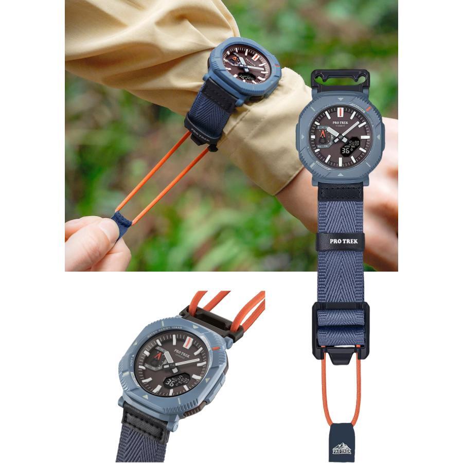 CASIO Genuine Band Protrek PRJ-B001B Men's Watch Parts Navy Nylon Set ...