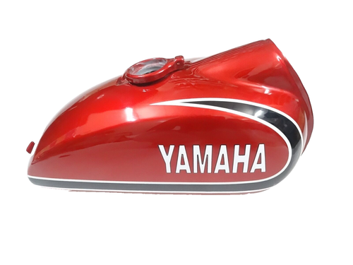 PETROL GAS TANK STEEL MADE RED PAINTED FITS TO VINTAGE YAMAHA LT100 ...