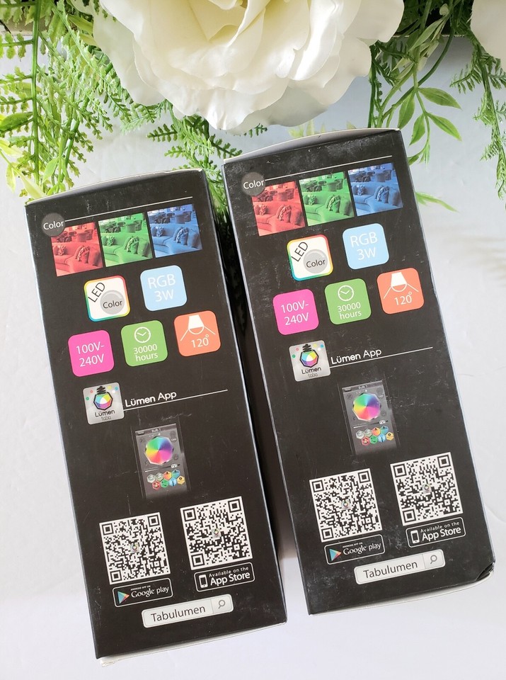 *2 Pack* Lumen Tabu Lumini TL100 50 Lumen App Enabled LED Color Mood ...