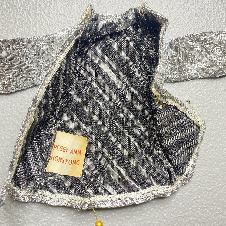 Vintage Barbie Peggy Ann Clone Silver Metallic Top Mini Dress Mod ...