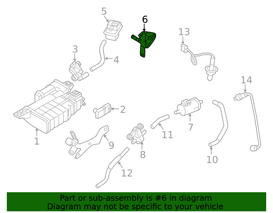 Genuine Nissan Vapor Filter Bracket 14953-6RA0A | eBay