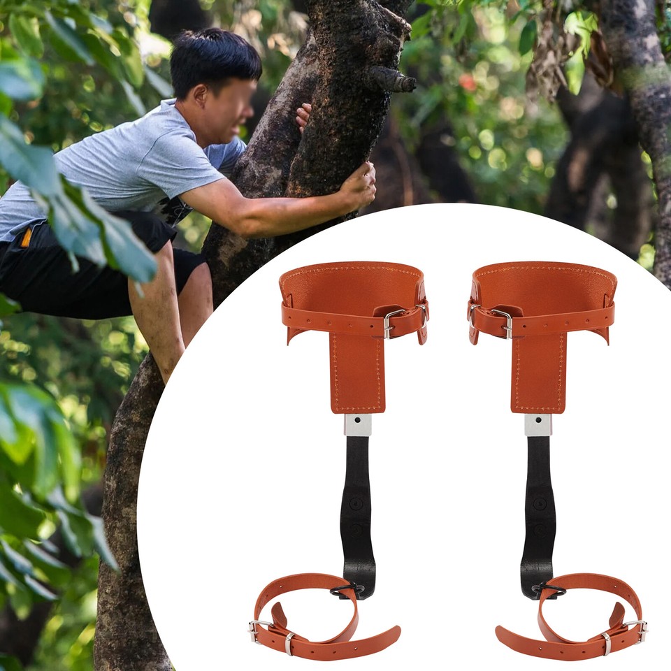 Tree Climbing Spikes Adjustable Height Pole Climbing Spurs Steel w ...