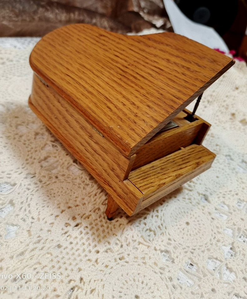 Vintage Nocturne Oak Wood Grain Grand Piano Music Box made in USA | eBay