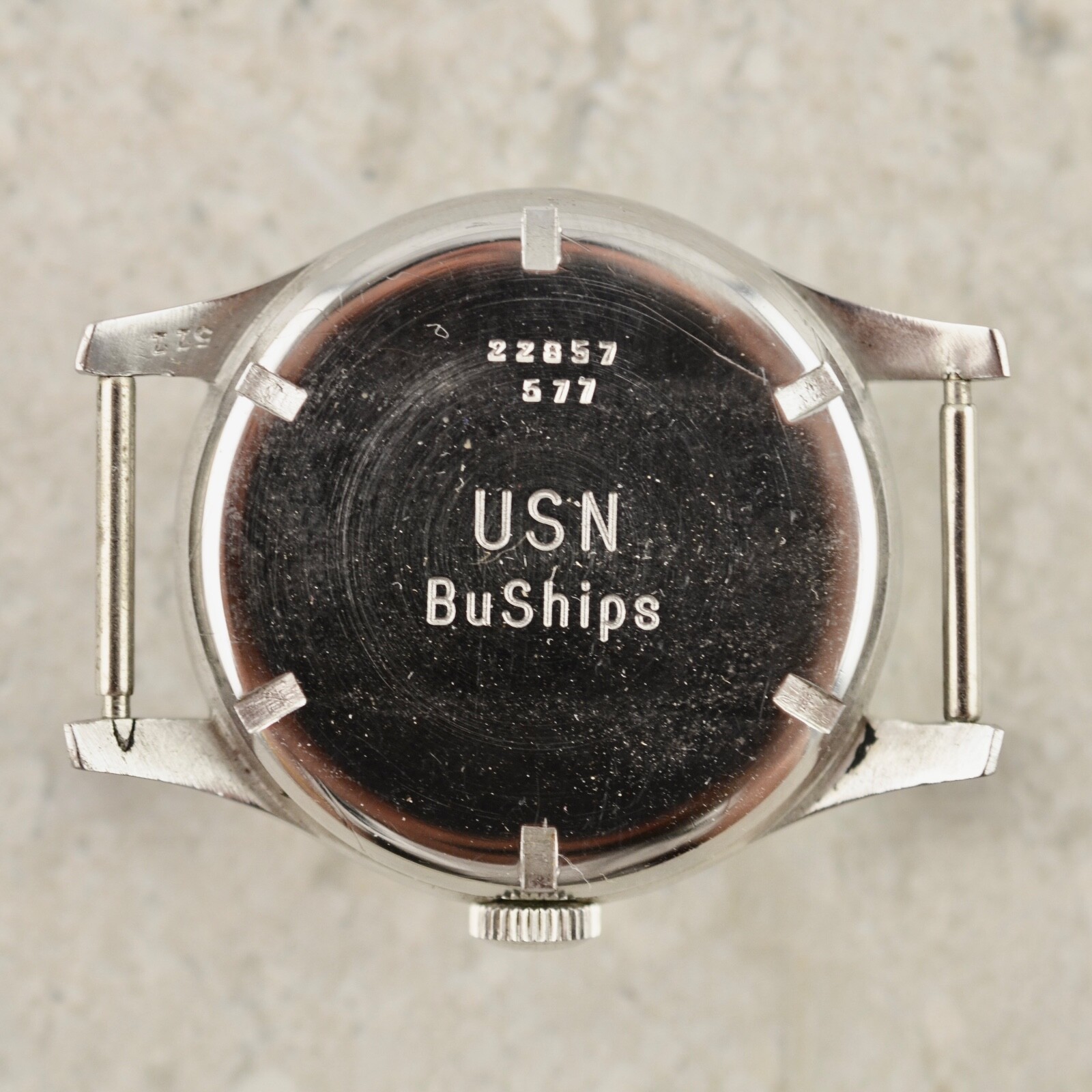 C.1944 Vintage Longines Sei Tacche Military USN BuShips ref 5403 23m ...