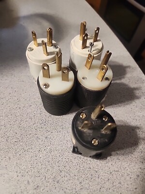 Single Phase Industrial Male Straight Blade Plug 15A, 250V, 1 PH | eBay