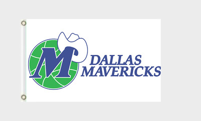 1993 Dallas Mavericks Logo Navy White 3x5 Flag RARE CUSTOM FLAG ...