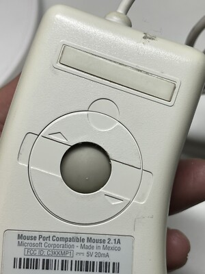 Microsoft Serial Mouse 2.0a Wired Mechanical Roller Ball 2-Button ...