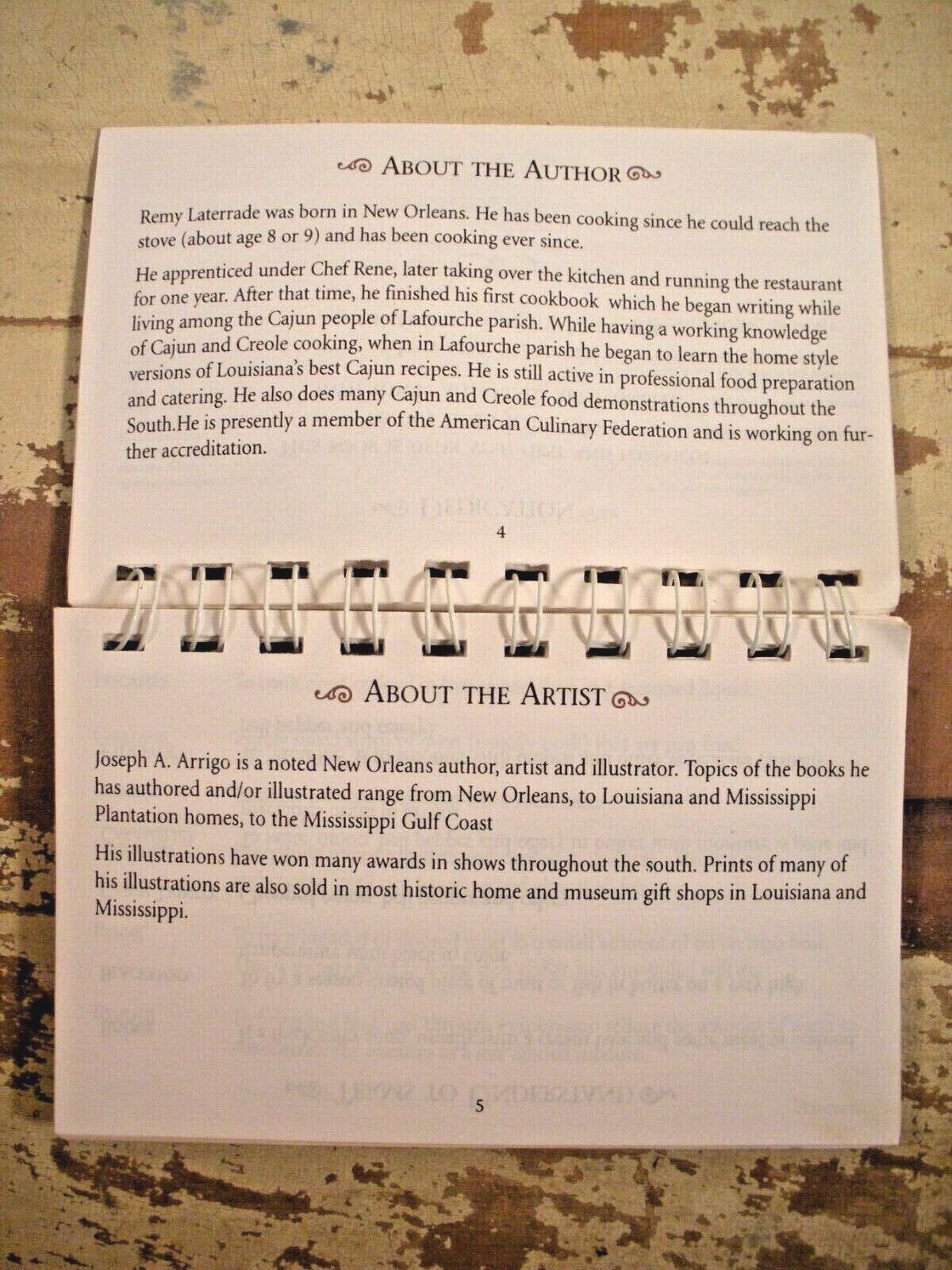 'DAT LITTLE LOUISIANA PLANTATION COOKBOOK Chef Remy Joseph Arrigo SC ...