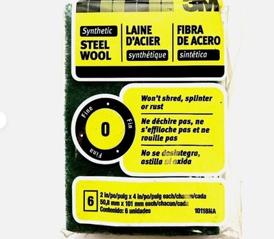 3M STEEL WOOL #0 FINE GRIT PADS - 3M 10118 | eBay