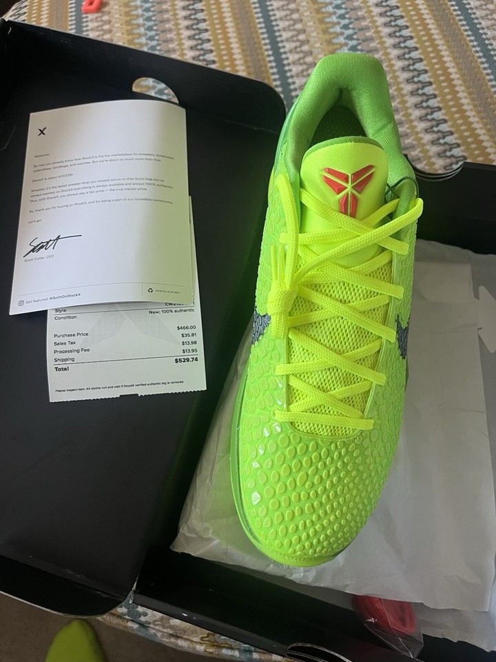 Kobe 6 Proto Grinch 2020 Size 10.5 | eBay