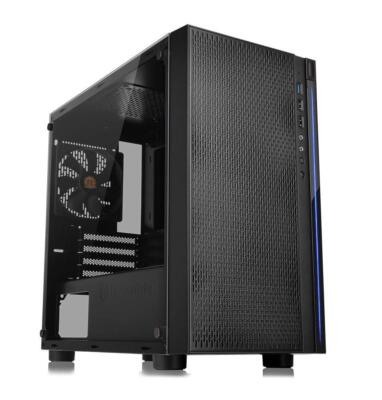 Thermaltake Versa H18 Micro ATX Case Black with Blue LED Compact Design ...