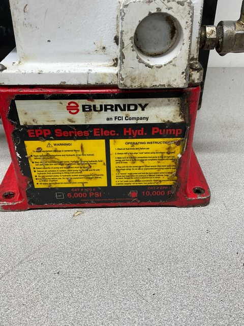BURNDY EPP10 Lightweight Electric Hydraulic Pump for sale online | eBay