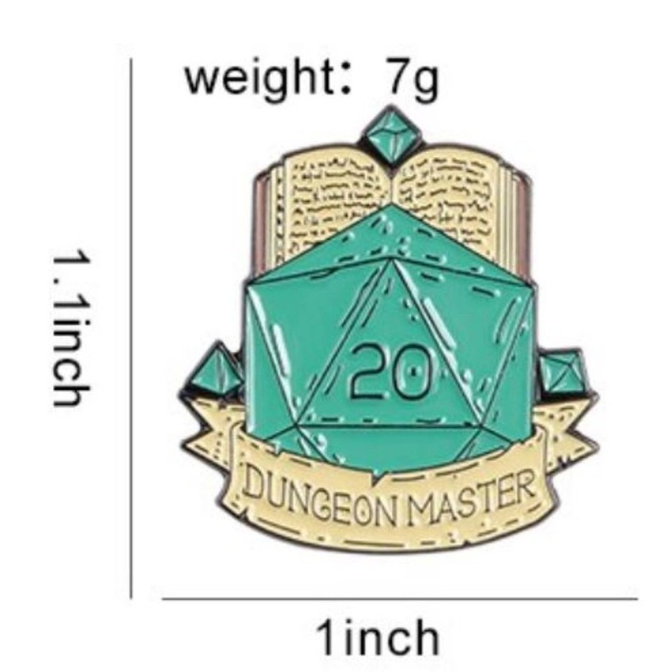 Dungeons & Dragons Dungeon Master Dice Pin Brooch | eBay