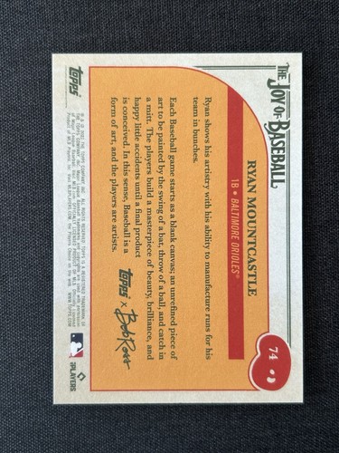 🎨 2023 Topps x Bob Ross: The Joy of Baseball #74 RYAN MOUNTCASTLE 🎨 | eBay