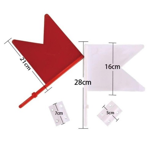 2Pcs Equestrian Direction Flags Red White Gaming Outdoors Horse Riding ...