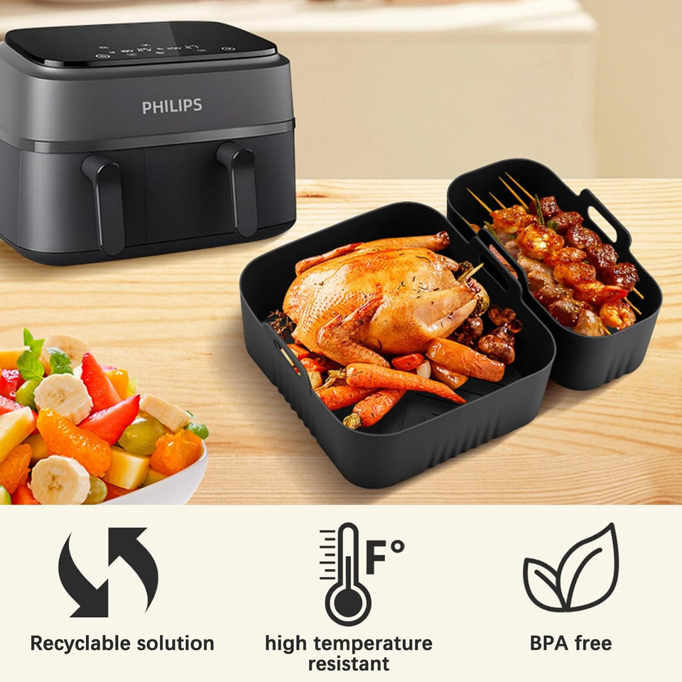 Reusable Silicone Air Fryer Liners for Philips,Silicone Air Fryer ...