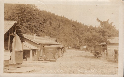 Netarts Oregon RPPC Postcard Tillamook County Street View Pmk 1919 | eBay