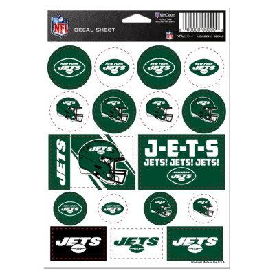 New York Jets NFL Vinyl Die-Cut Sticker Set / Decal Sheet *Free ...