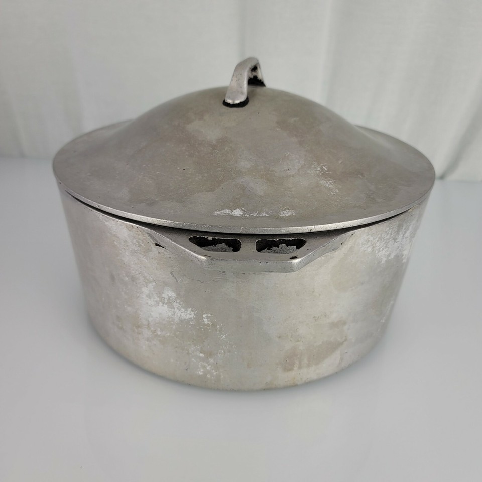 Vintage HERCULES Cast Aluminum Circular Soup Stew Pot Camping | eBay