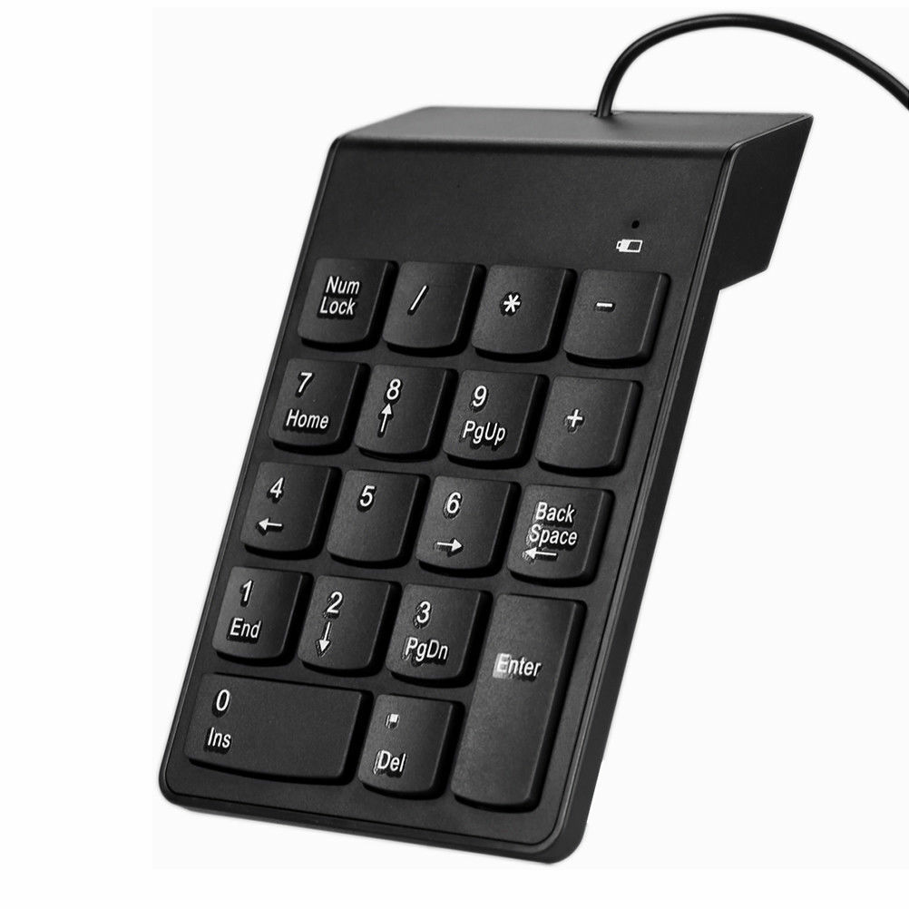 USB Numeric Keypad Number Keyboard Pad Wired Plam Size 18 Keys Black | eBay