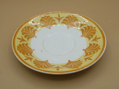 Vintage Coffe Cup Saucer Royal Ironstone USA MCM Boho Yellow Orange ...