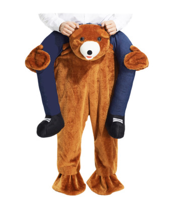Adult Mascot Ride On Teddy Bear Fancy Dress Costume Carry On Shoulder ...