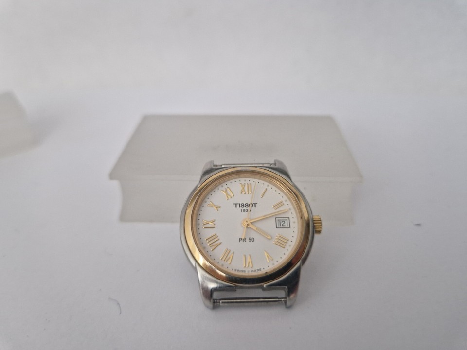 Tissot PR 50 Date-for-Womens-Quartz Movement-Roman Numerals-White Dial ...